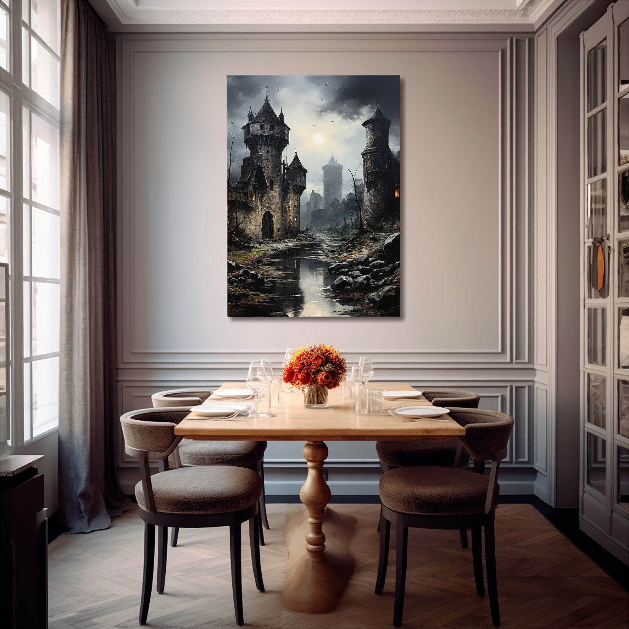 Medieval Decor, Medieval Castle Print, Moody Witcher Wall Art ...