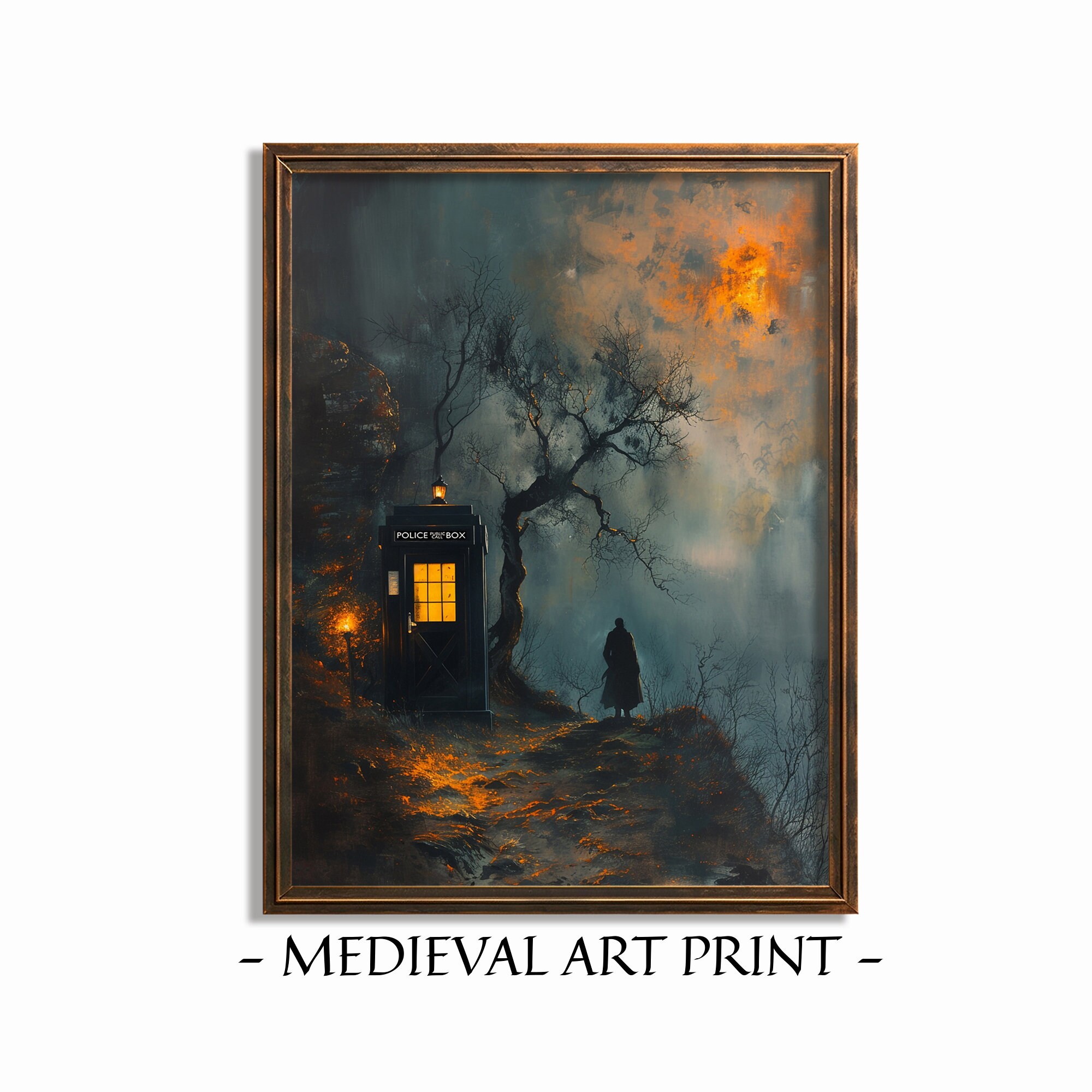 Dr Who Print, Tardis Painting, Doctor's Time Machine, Printable Digital ...