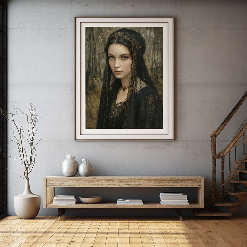 Medieval Woman Print, Renaissance Women Painting, Middle Age Wall Art ...