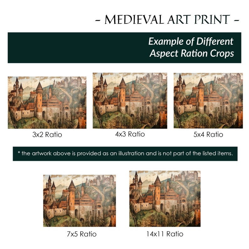 French Medieval Castle Print, Impressionist Middle Age Painting ...