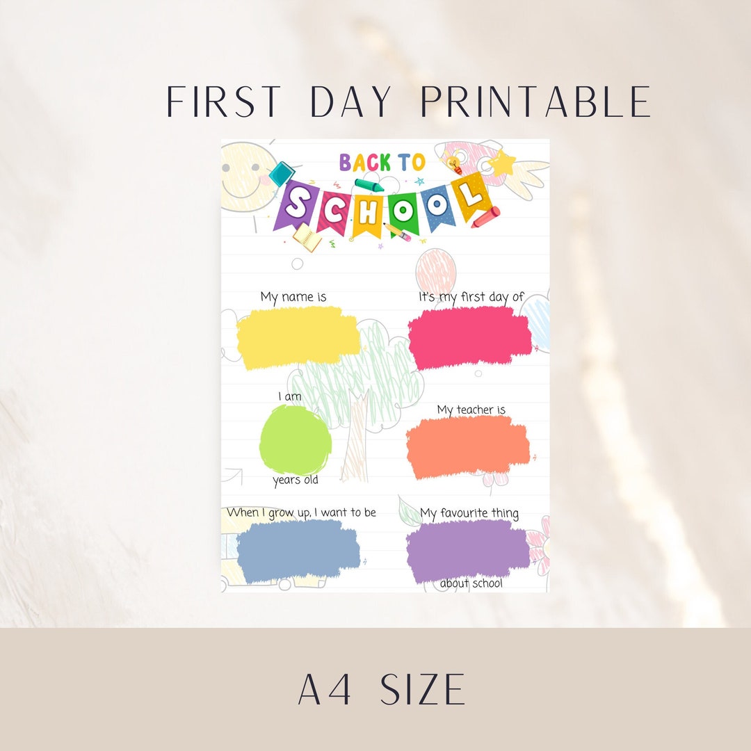 First Day of School Sign New School Year Back to School - Etsy