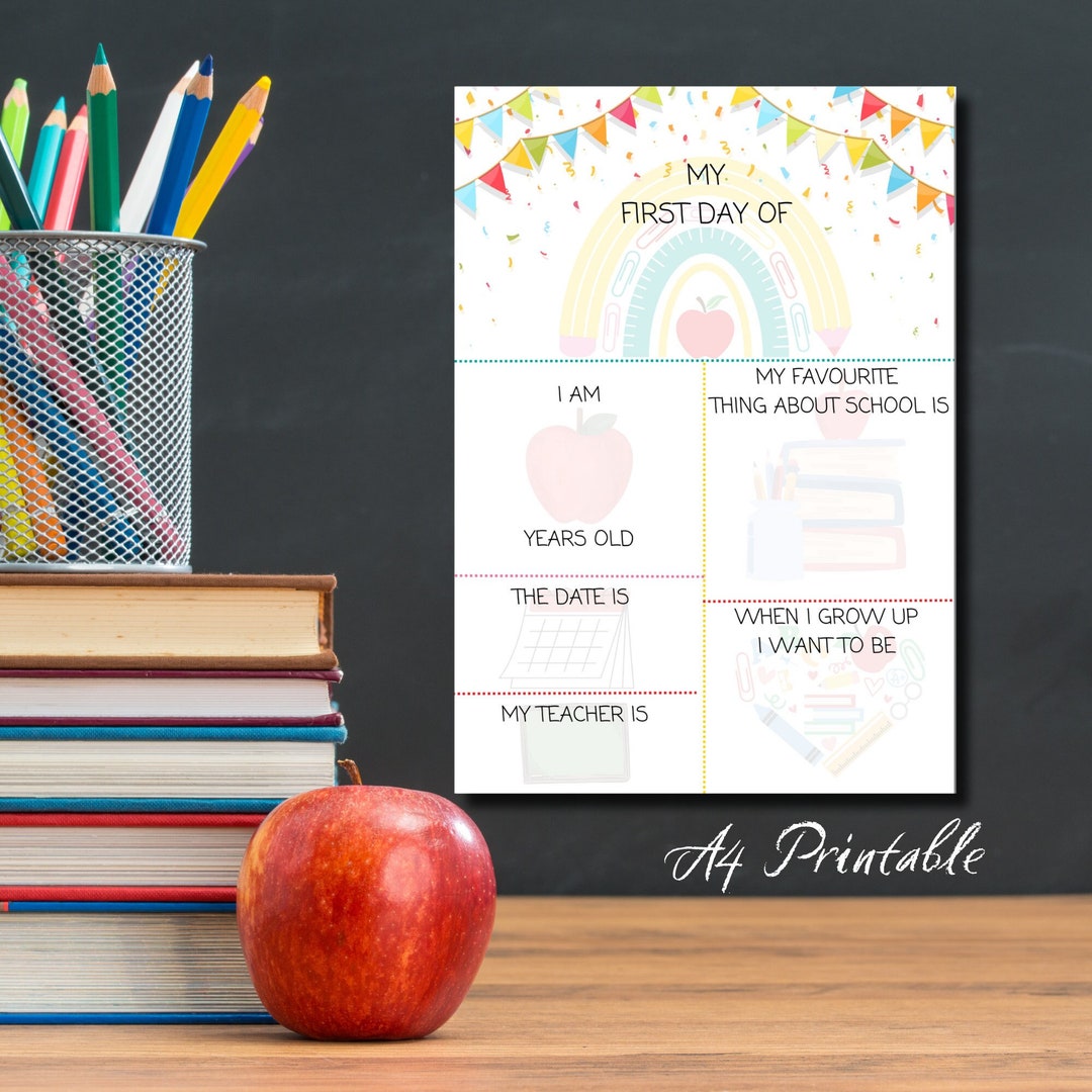 First Day of School Sign New School Year Back to School - Etsy