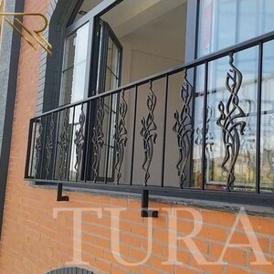 Custom Wrought Iron Balcony Railings, Forged Balcony Railings, Metal ...