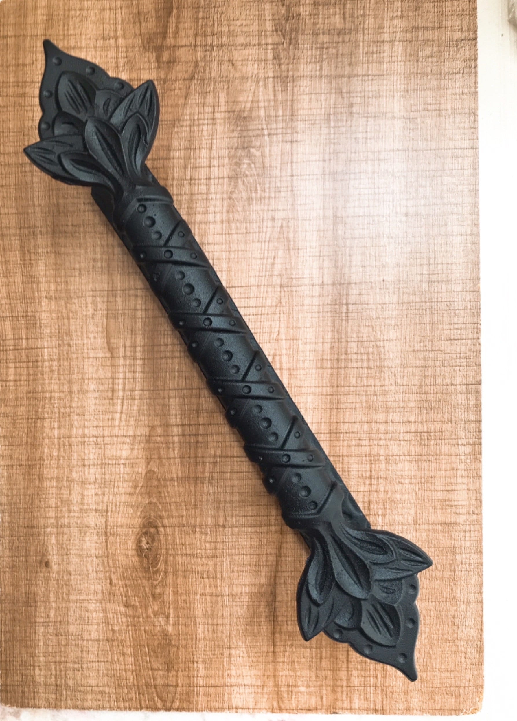 Wrought Iron Rustic Door Handle, Door Handle, Wrought Iron Handle, Hand ...