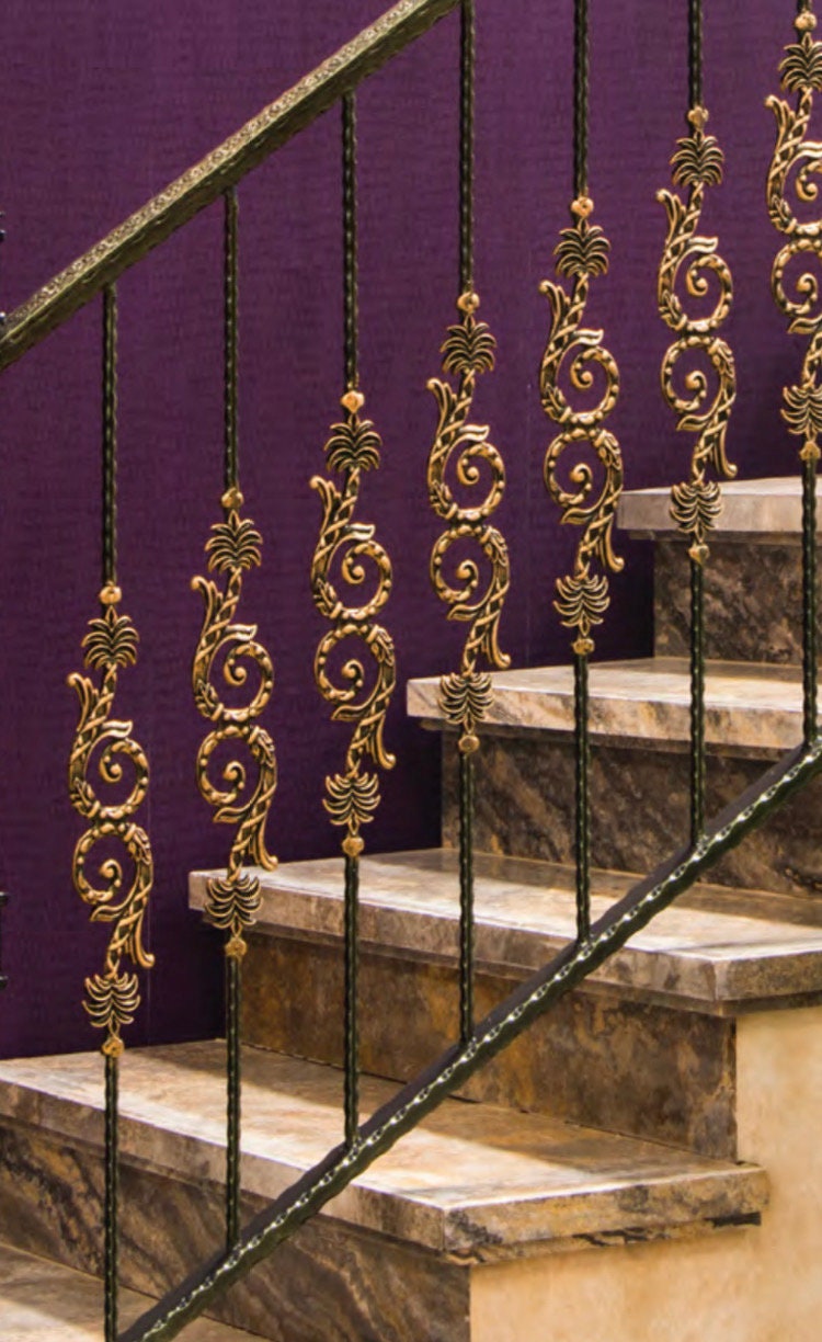 Wrought Iron Stair Spindle Railing Handrail Balusters Balcony Metal ...
