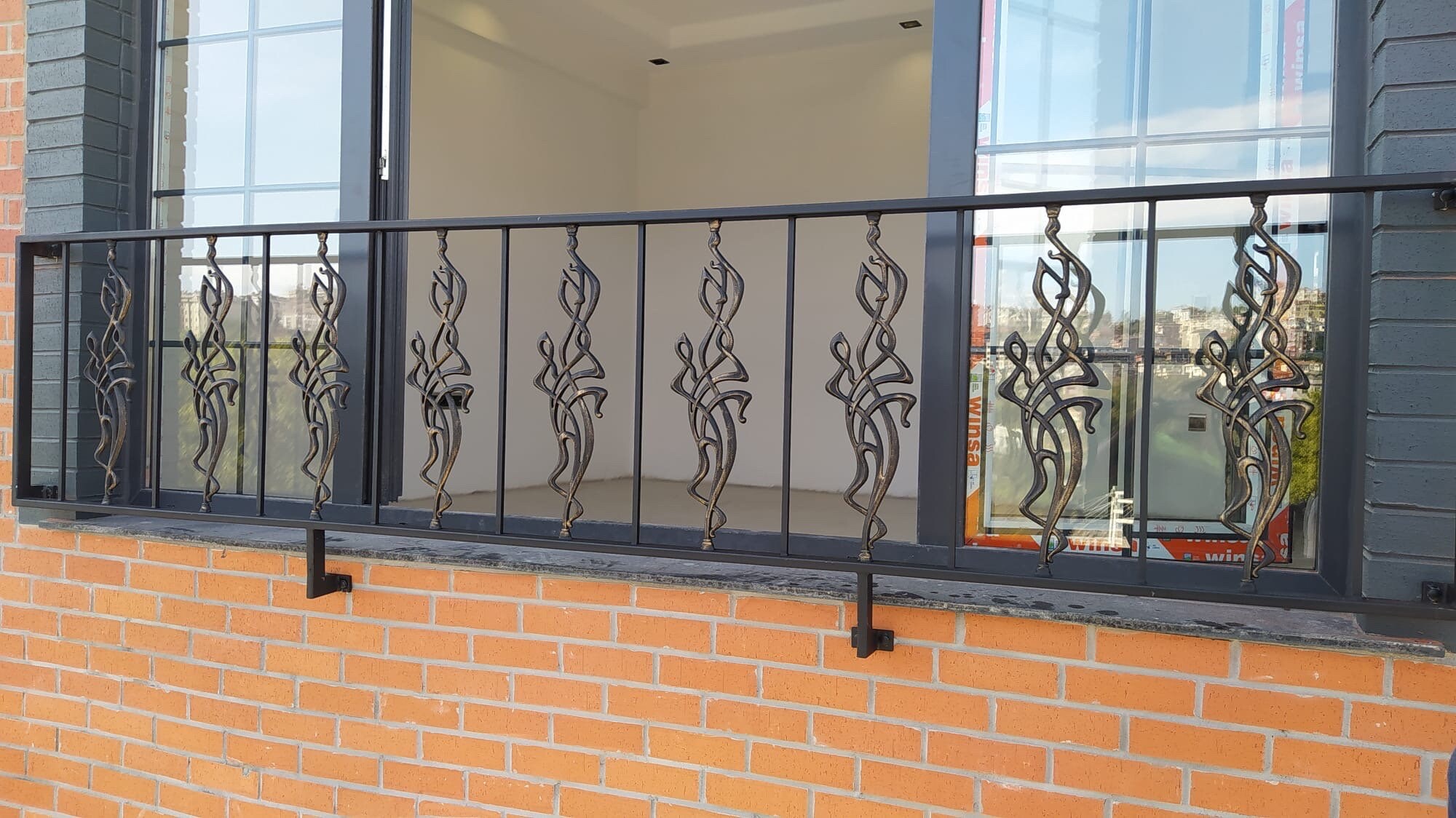 Custom Wrought Iron Balcony Railings, Forged Balcony Railings, Metal ...