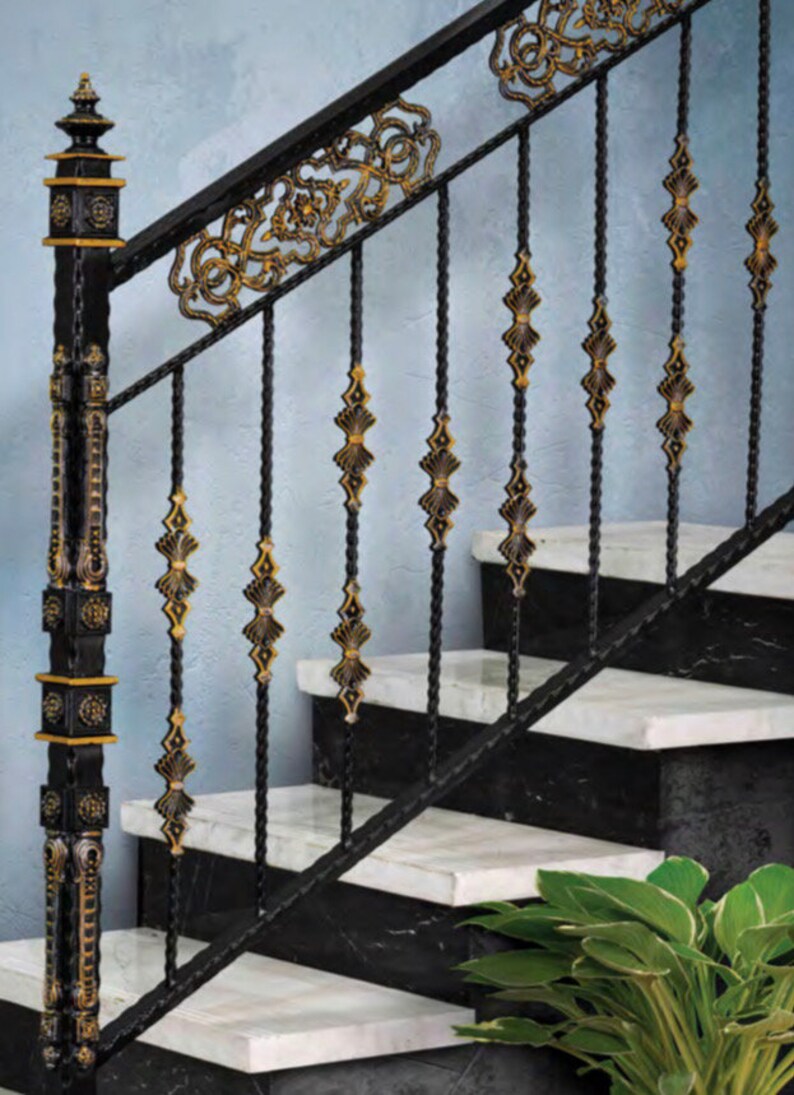 Wrought Iron Stair Spindle Railing Balusters Balcony Metal Industrial ...