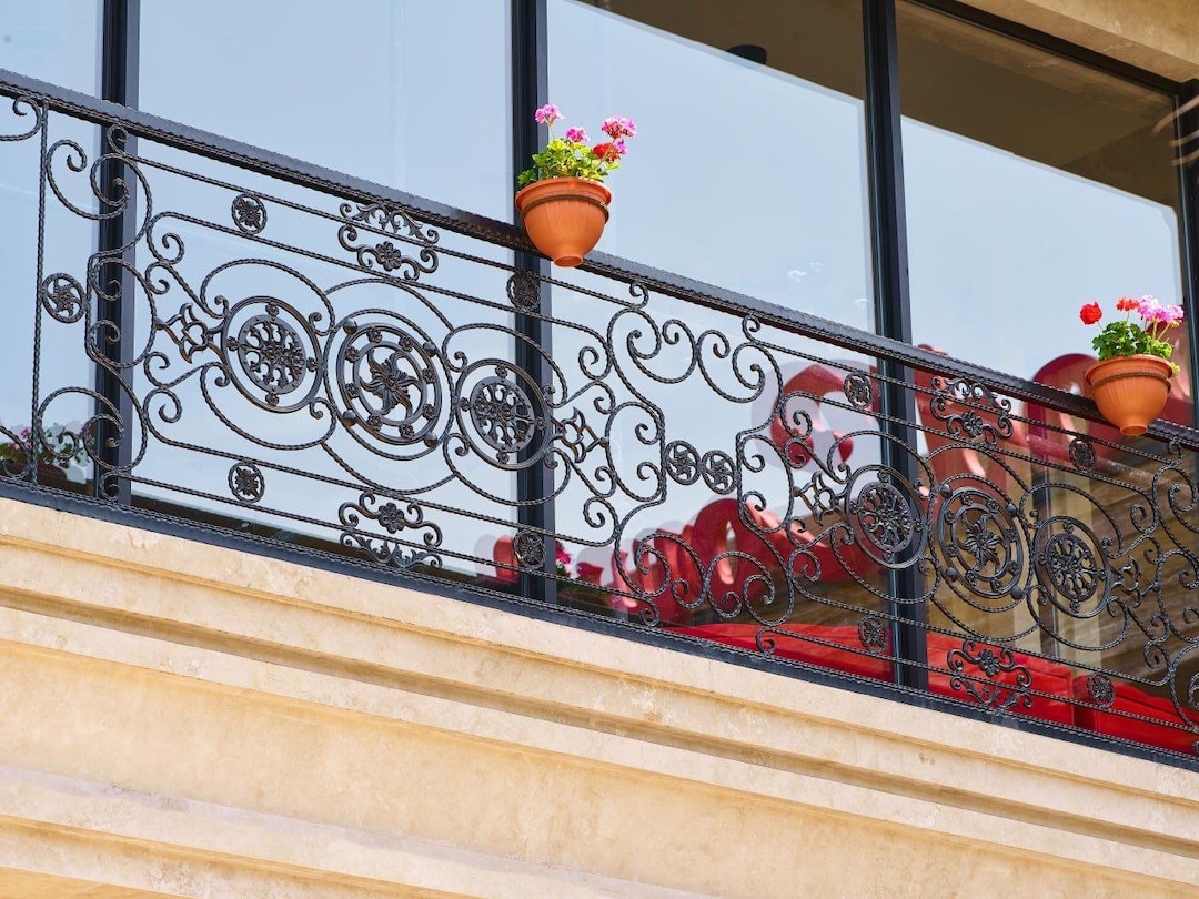 Iron Balcony Railings Forged Balcony Railings Metal - Etsy