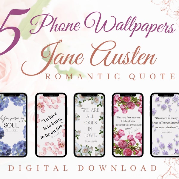 Jane Austen Phone Wallpaper - Etsy