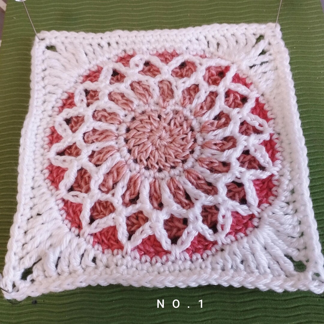 Granny Square Stained Glass Design. Finished Square Ready to Use - Etsy