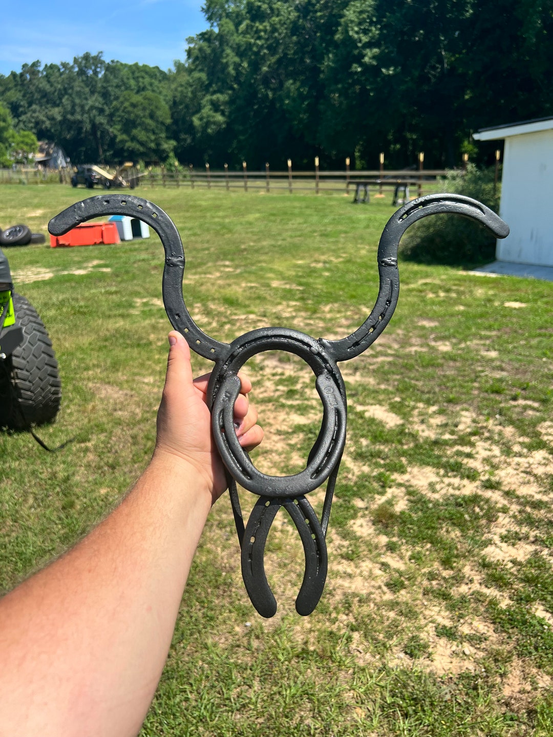 Bull Head Made From Horseshoes - Etsy