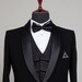 Black Tuxedo Suit: Satin Lapel, Velvet Border - Slim Fit 2 Piece - Etsy