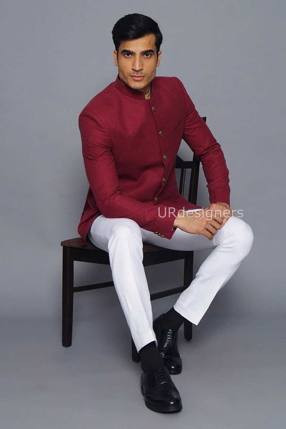 Slim Fit Maroon Jodhpuri Suit: Men's Wedding Reception Outfit - Etsy