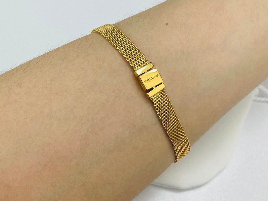 Authentic Pandora Reflexions™ Mesh Bracelet 925 Sterling Silver Enamel ...