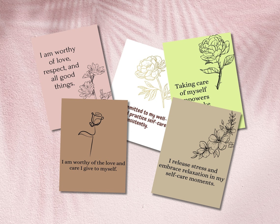 100 Daily Positive Affirmation | Fully Editable Canva Templates ...