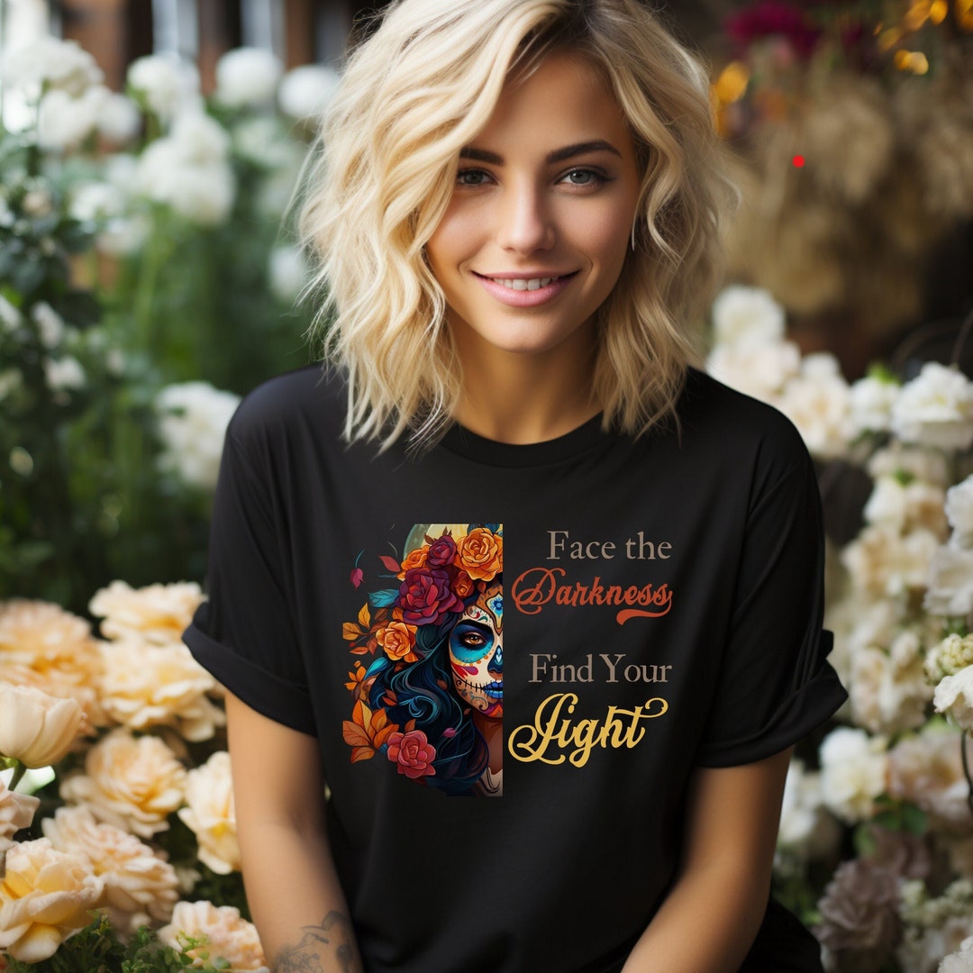 Sugar Skull T Shirt, Day of the Dead Tee Shirt Gift, Hispanic Skeleton ...