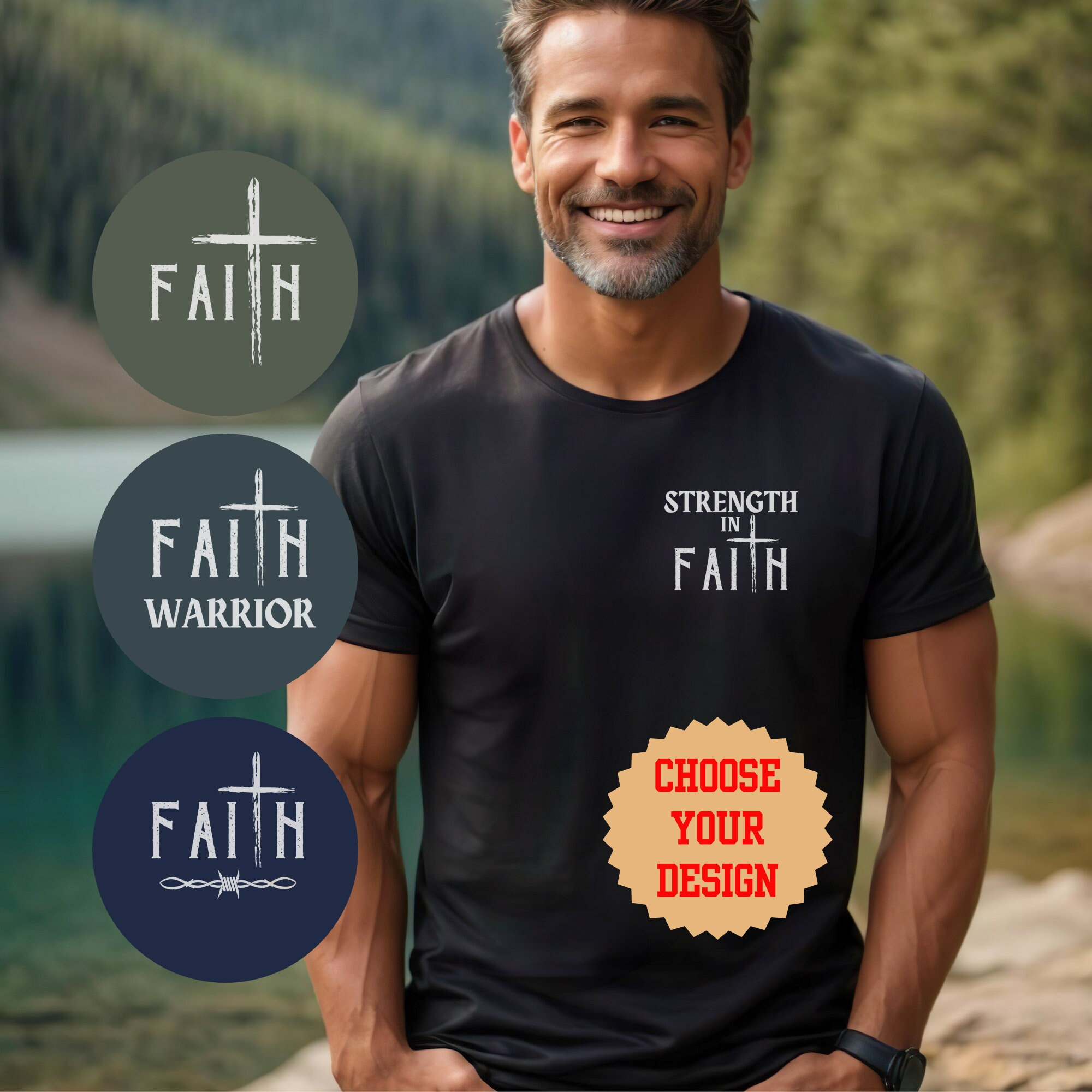 Strength Faith Based Tshirt for Men, Christ Gift Ideas, Christian Shirt ...