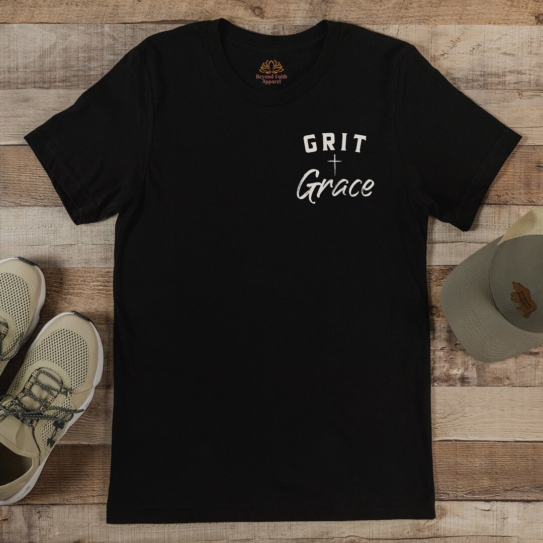 Grit Grace Christian Workout T-shirt, Gym Fitness Tee - Etsy