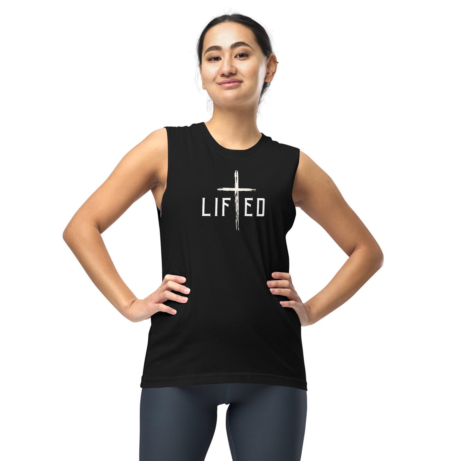 Lifted Christian Muscle Tank, Religious Workout Sleeveless Top - Etsy