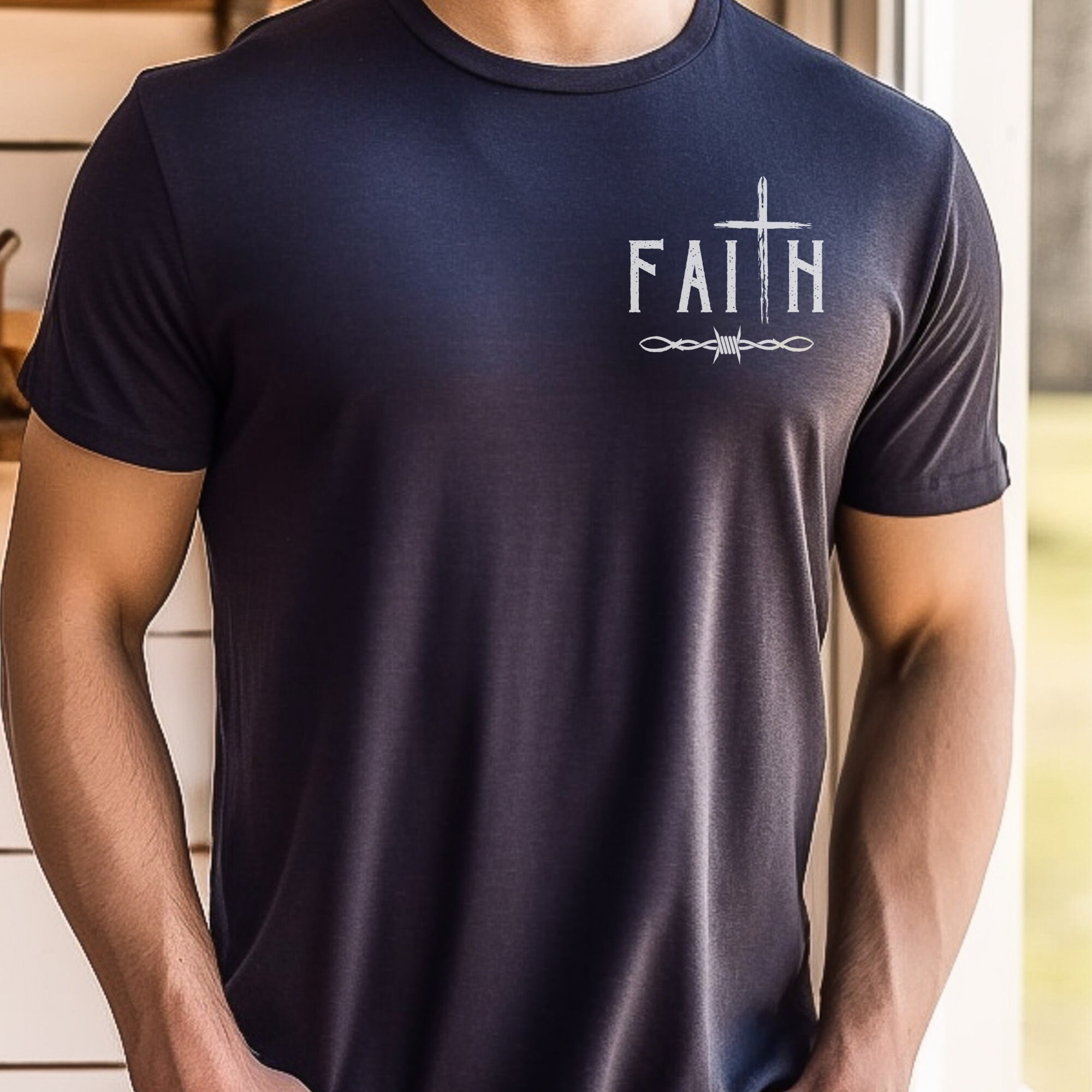 Faith Graphic T-shirt, Christian Apparel, Gym Workout Shirt - Etsy
