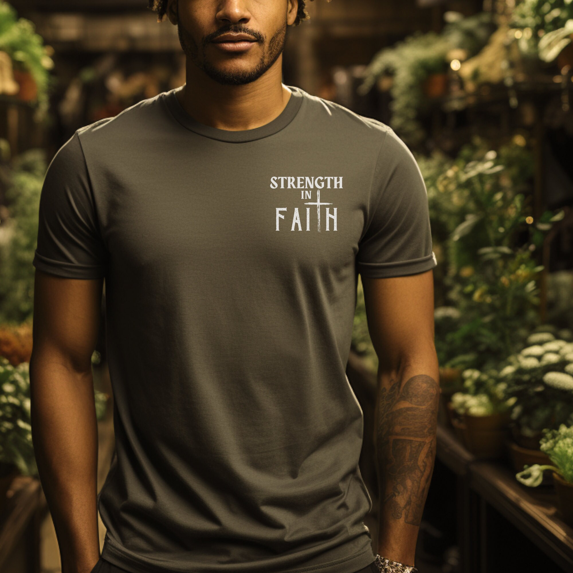 Faith Graphic T-shirt, Christian Apparel, Gym Workout Shirt - Etsy