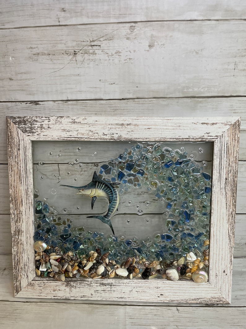 Fish Wall Decor in Glass Frame - Etsy