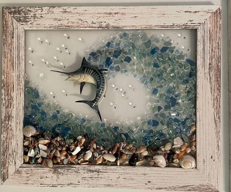 Fish Wall Decor in Glass Frame - Etsy