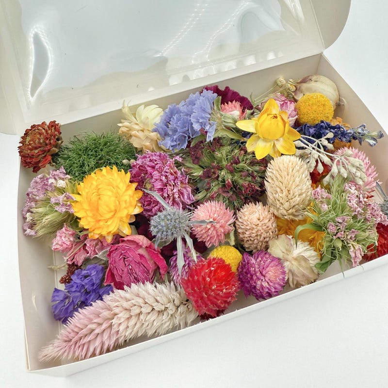 Mixed Box of Flowers - Etsy