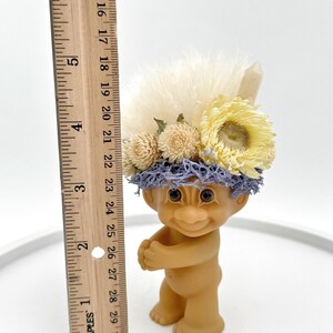 Vintage Troll Doll With a Dried Flower & Quartz Crystal Crown - A ...