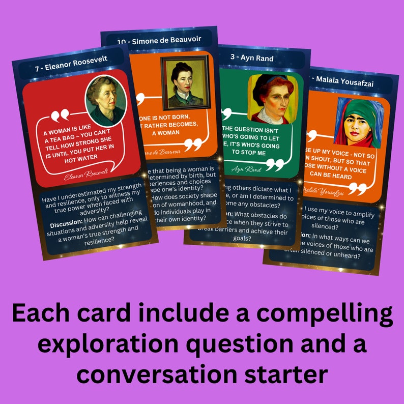 Motivational Card Deck, Printable, Self-development and Women ...