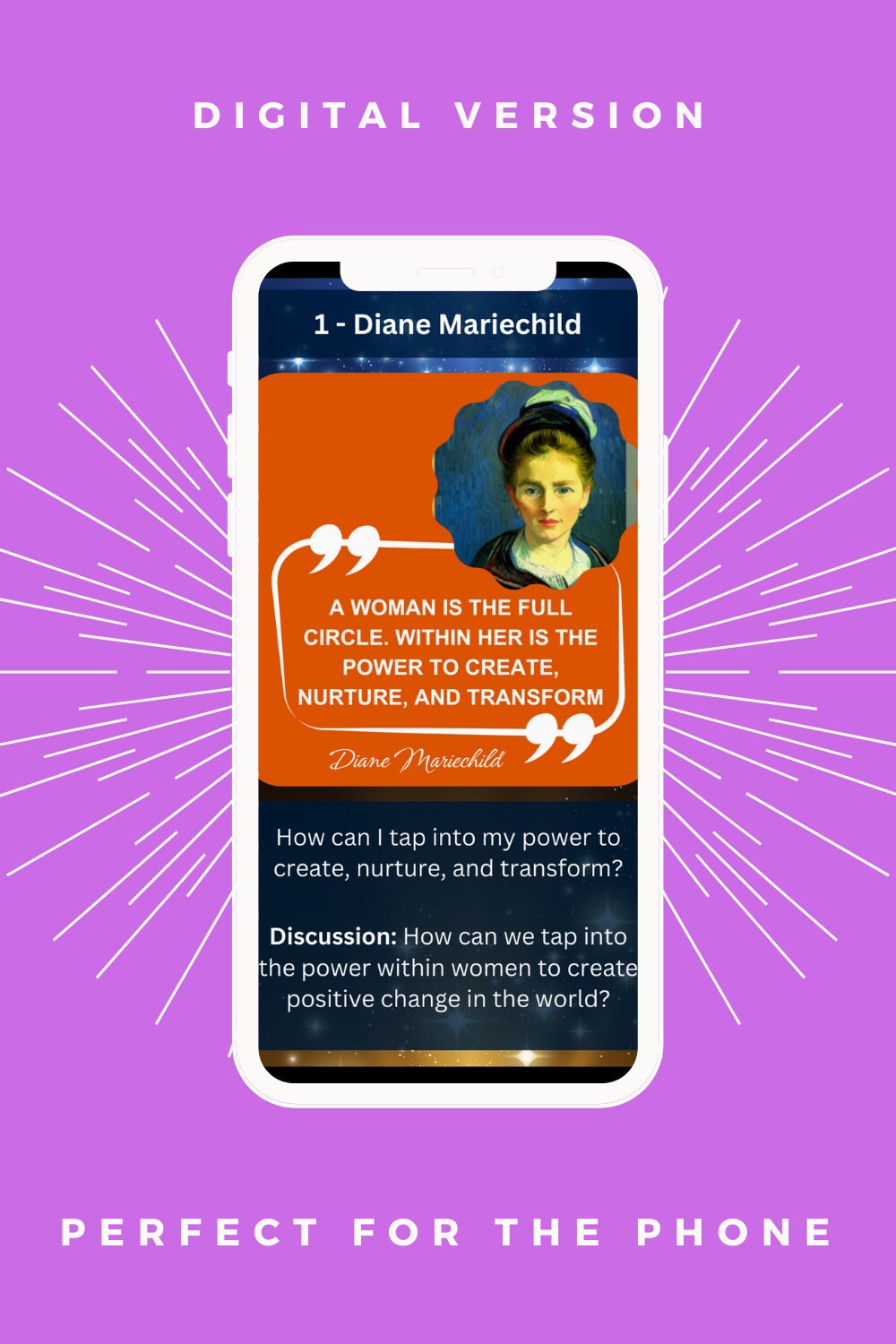 Motivational Card Deck, Printable, Self-development and Women ...