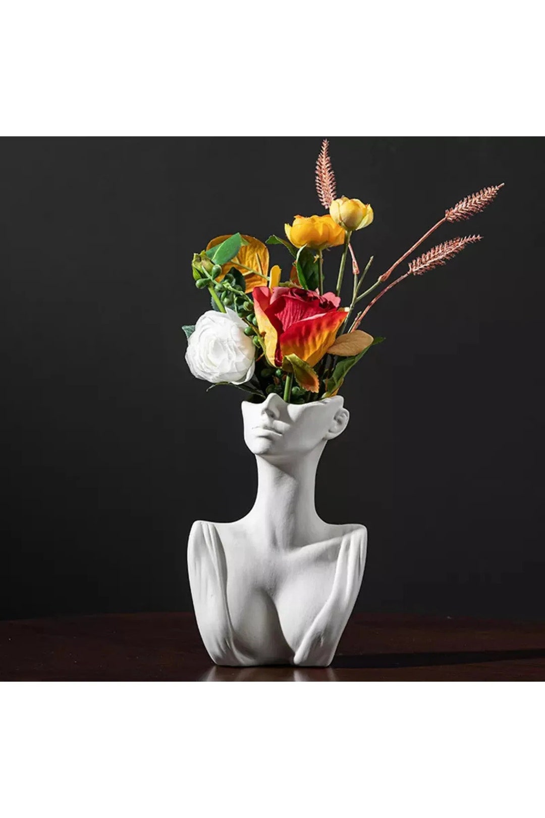 Ceramic Flower Vase Clear Glass Vase Boho Vase Woman Vase Milk Glass ...