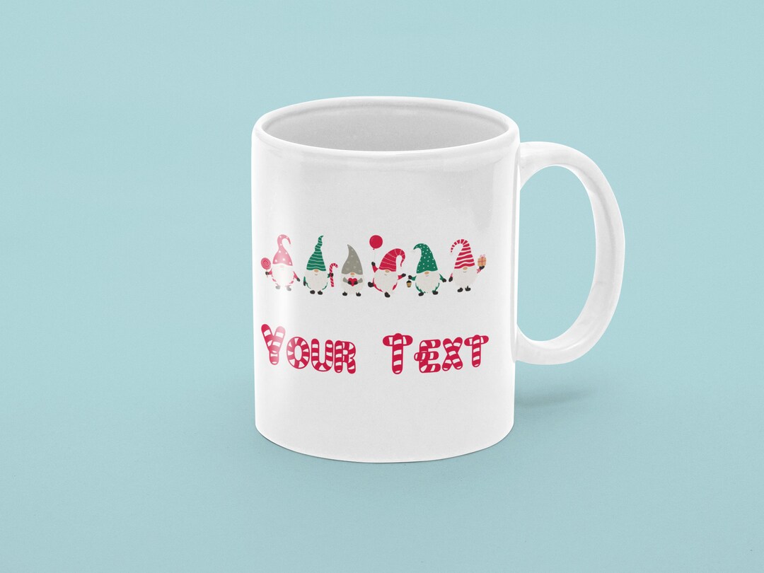Personalized Christmas Coffee Mug With Custom Text Holiday Etsy