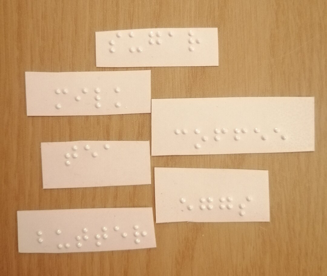 Braille Self Adhesive Labels Braille Stick on Labels Braille ...