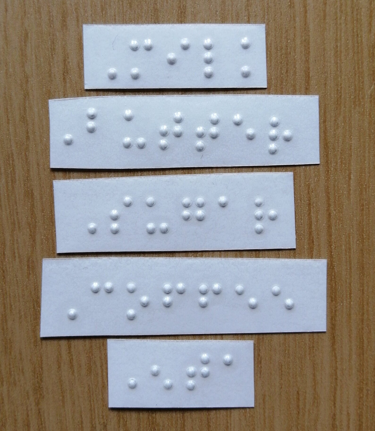 Braille Self Adhesive Labels Braille Stick on Labels Braille Personalised Labels Braille ...