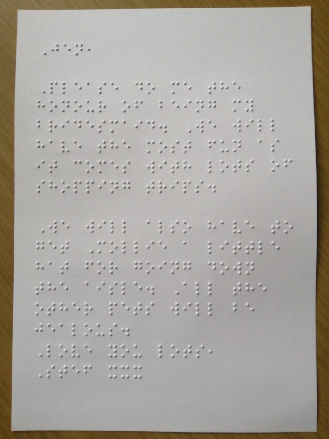A5 Braille Message A5 Braille Invitation Insert A5 Braille Note - Etsy