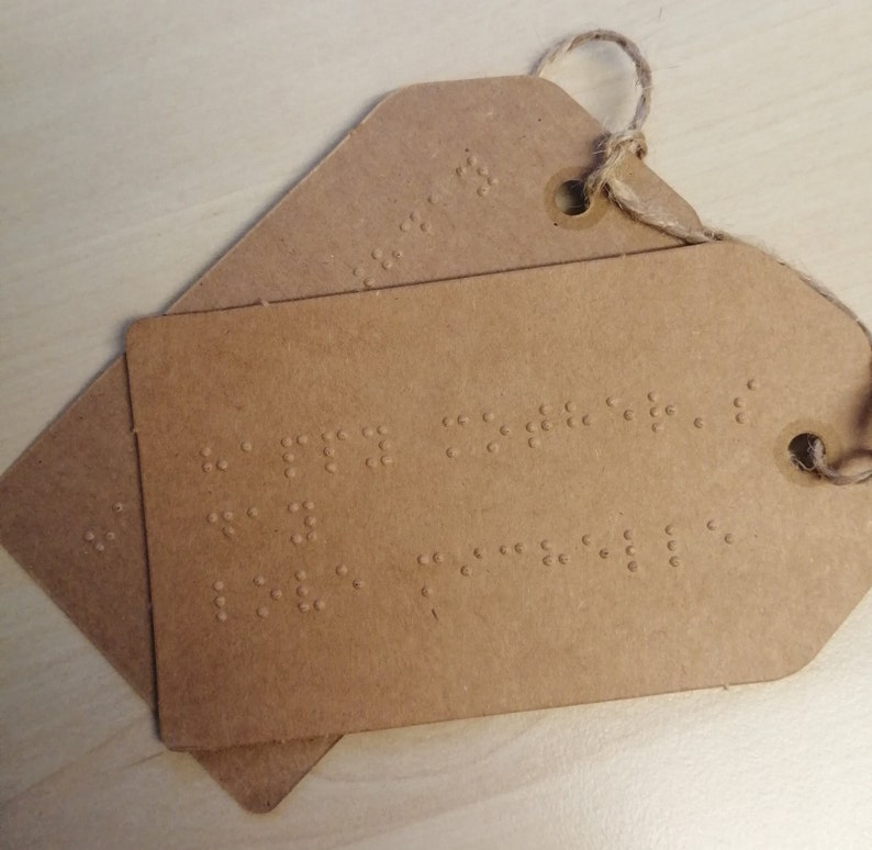 Braille Gift Tags Braille Gift Labels Personalised & Embossed Tags ...