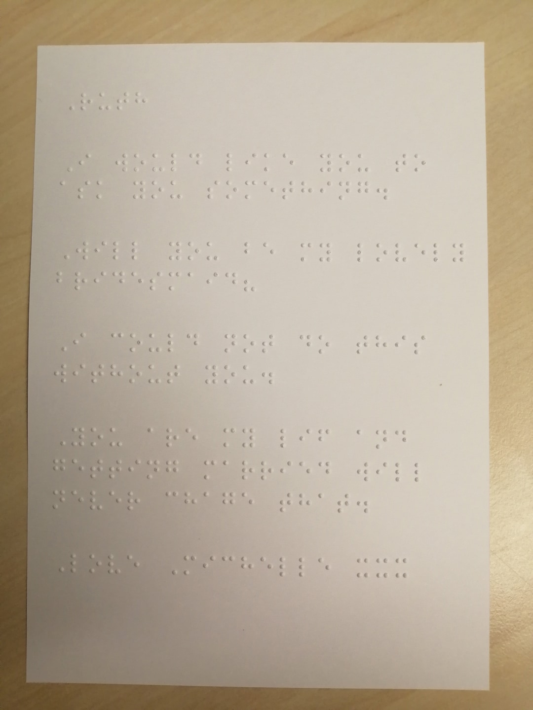 A5 Braille Message A5 Braille Invitation Insert A5 Braille Note - Etsy