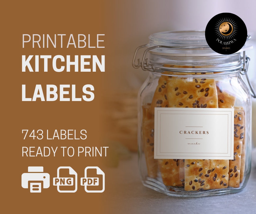 Printable Kitchen Labels Ingredient Organizer With 743 Labels Ready to ...