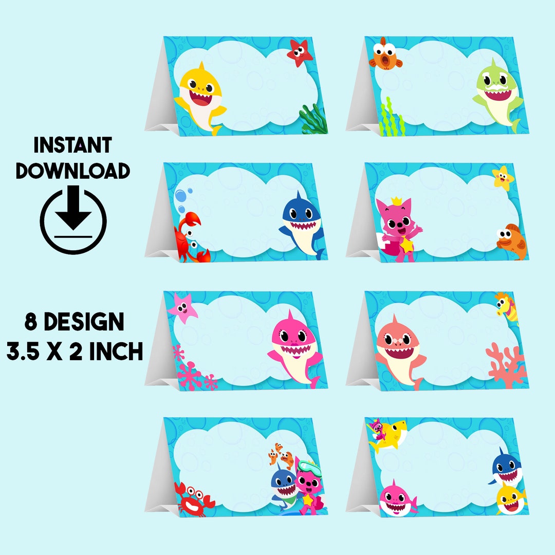 Instant Download Baby Shark Food Tent. Baby Shark Food Labels - Etsy ...