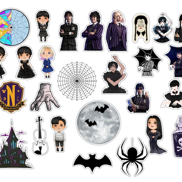 Wednesday Addams Cake Topper Printables - Etsy