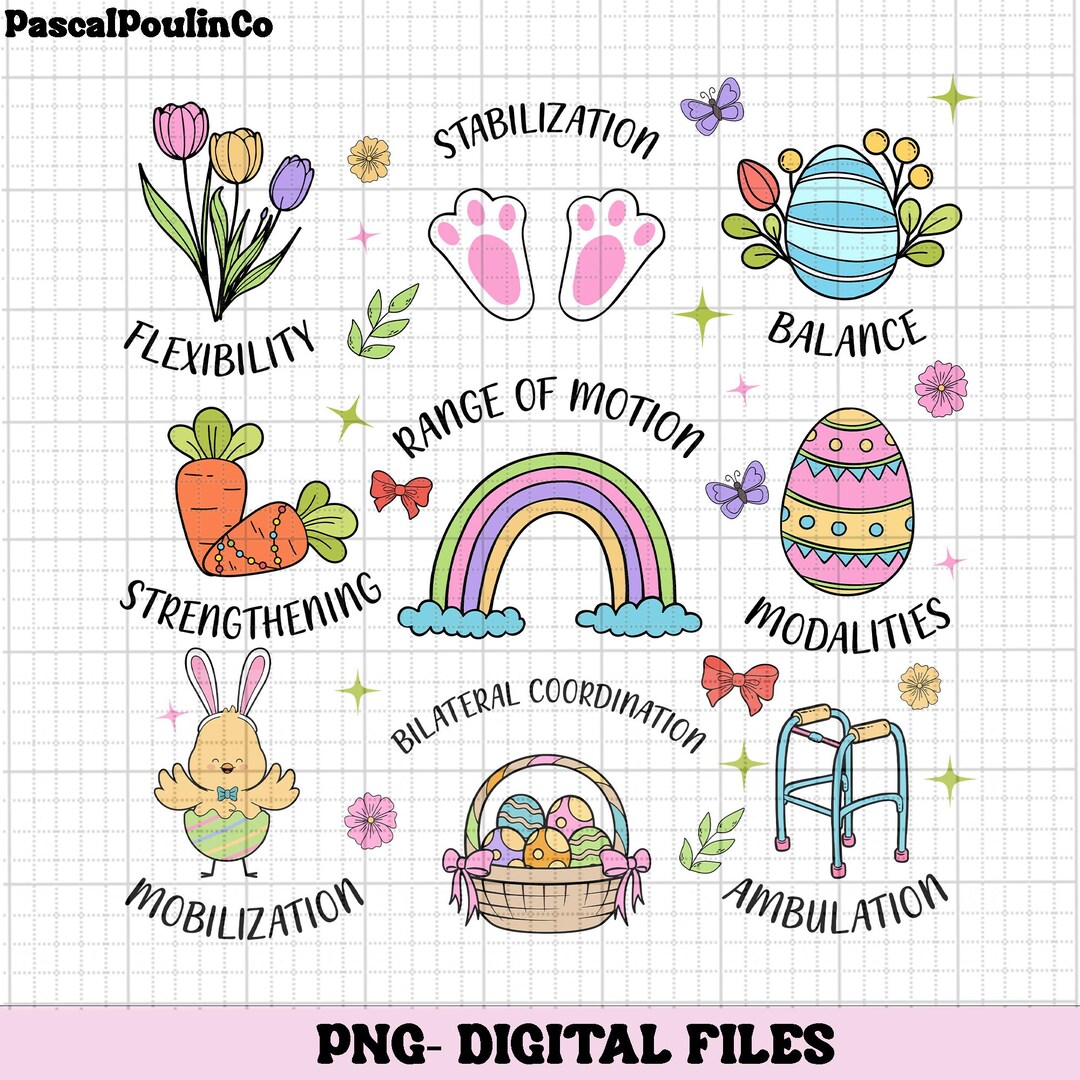 Physical Therapy Easter Png, Cute Physical Therapist Easter Day Png ...