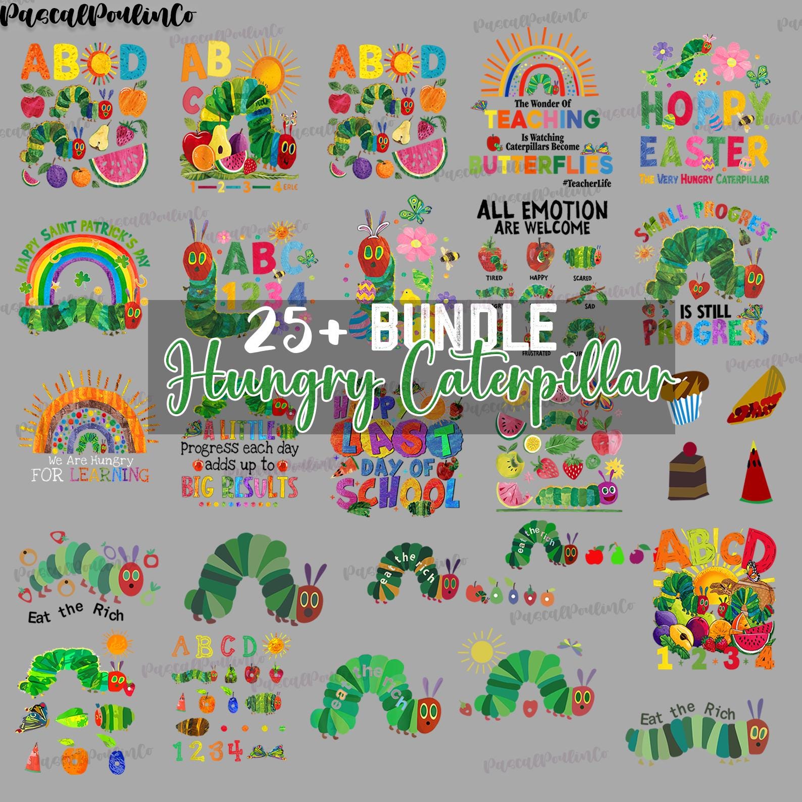 25+ Very Hungry Caterpillar Bundle, Cute Butterfly Teacher Bundle ...
