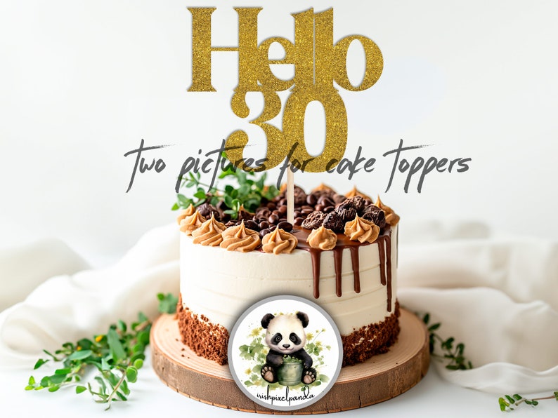 Cake Topper Display, Mockup for Cake Signs Toppers, Chocolate Creamy ...