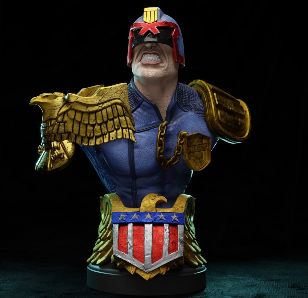 Judge Dredd Bust Model File Printer Model Stl File ,3d Printing 3D ...