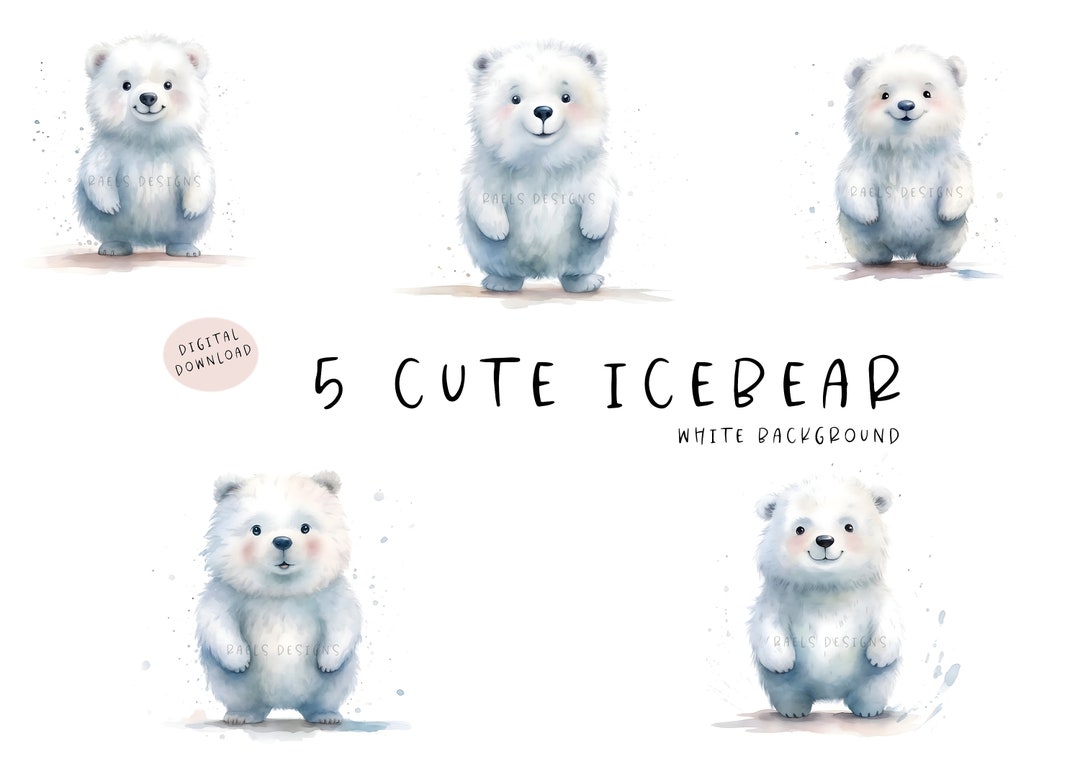 Icebear, Polar Bear, Clipart, Clip Art, Animal Clipart, Png, Wallart ...