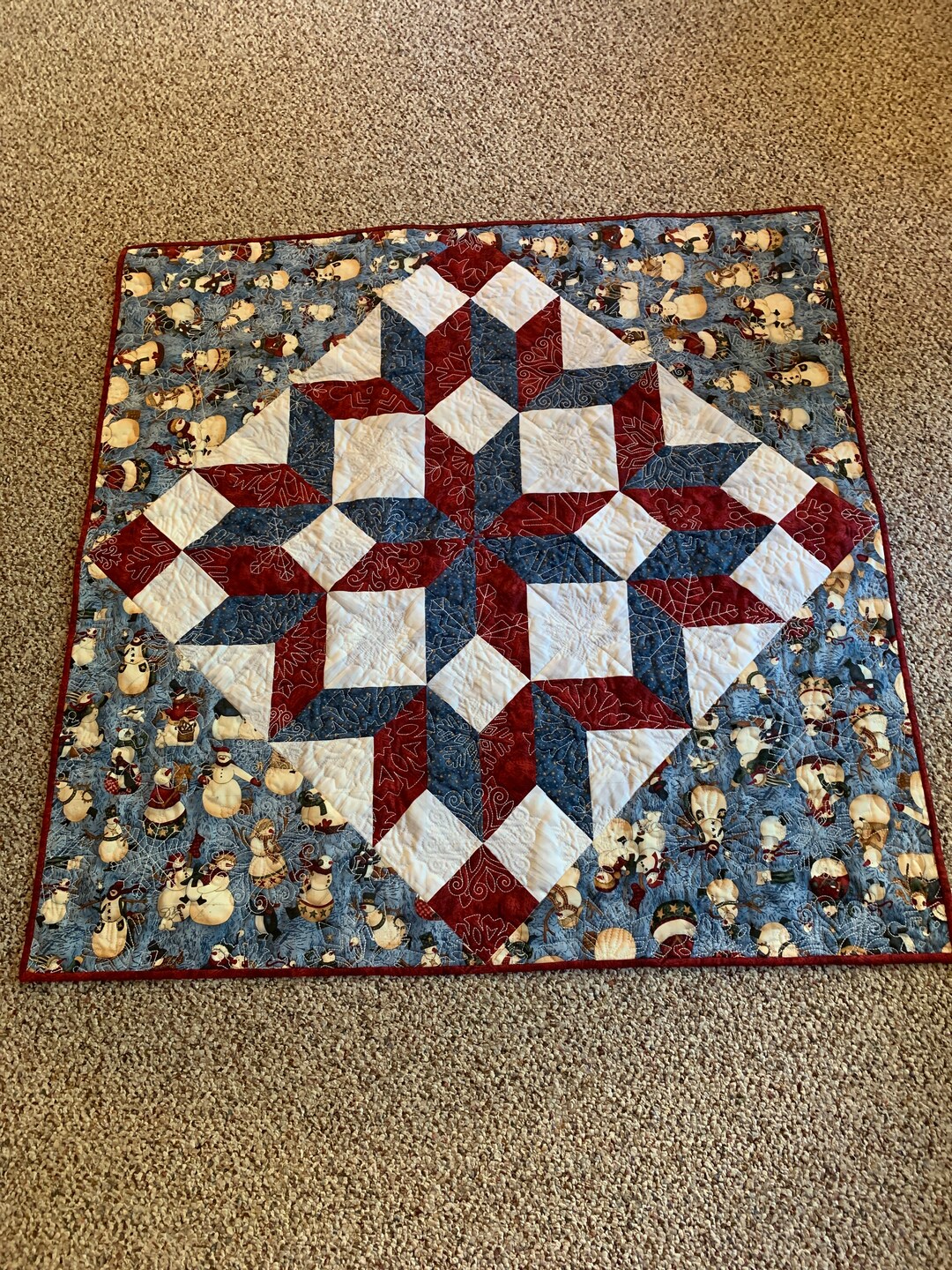 Snowman Table Topper - Etsy