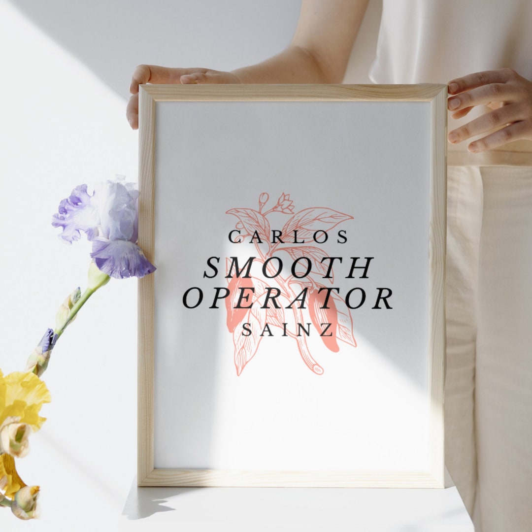 Carlos Sainz Chili Printable Poster | Smooth Operator | Formula 1 ...