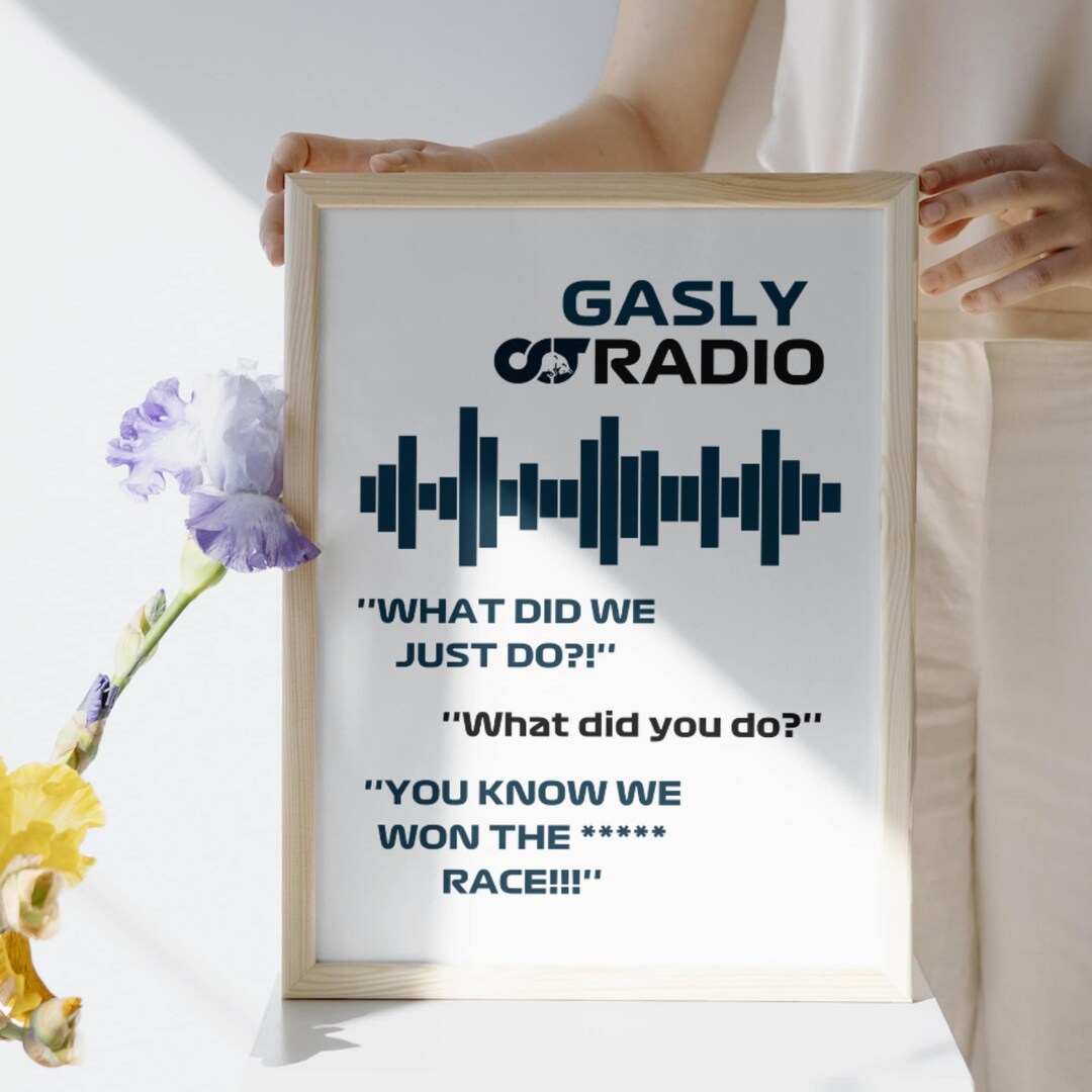 Pierre Gasly Alpha Tauri Formula 1 | F1 Radio Check Printable Poster Wall Art Quote | F1 Digital ...