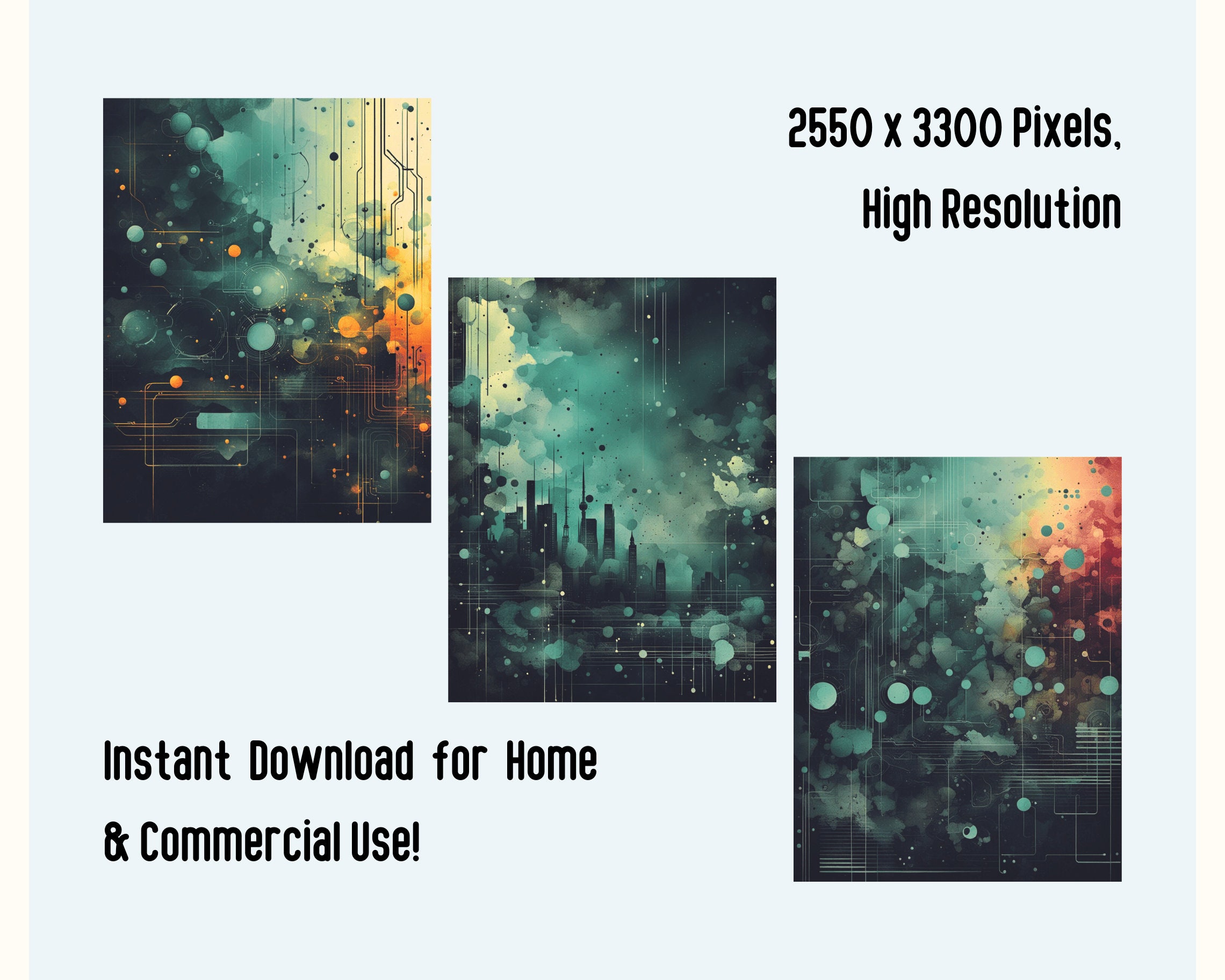 Futuristic Sci-fi Texture Digital Paper Patterns, Science Backdrops ...